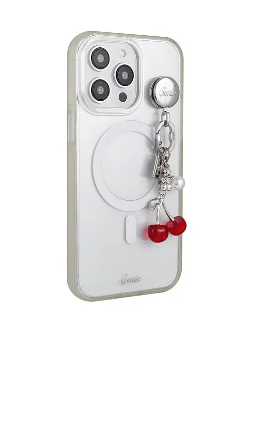 Sonix Phone Charm With Adhesive Hook In Red