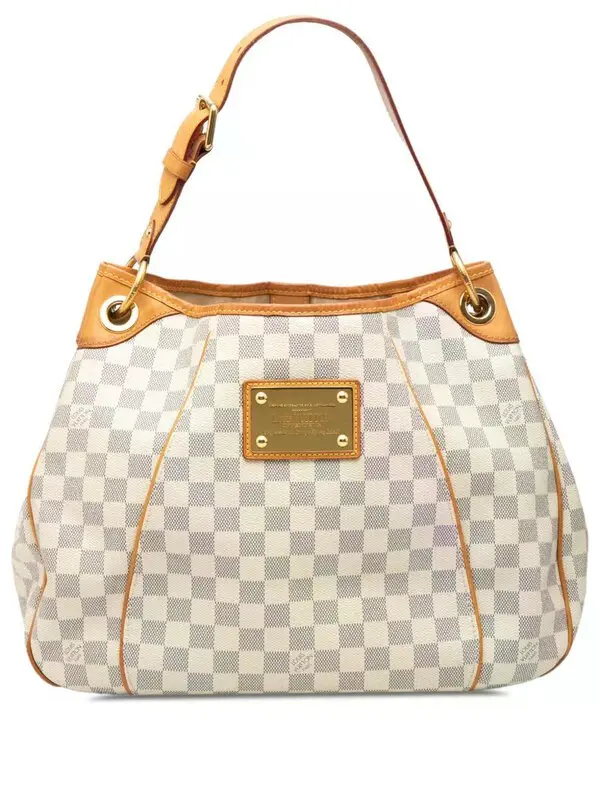 LOUIS VUITTON 2010 Damier Azur Galliera Pm Shoulder Bag - White