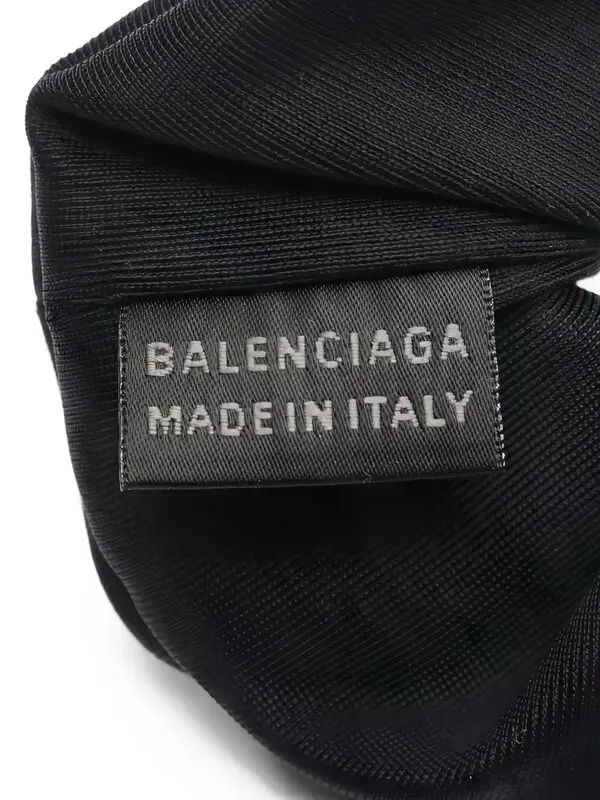 Balenciaga Bb Logo Ribbed Scrunchie