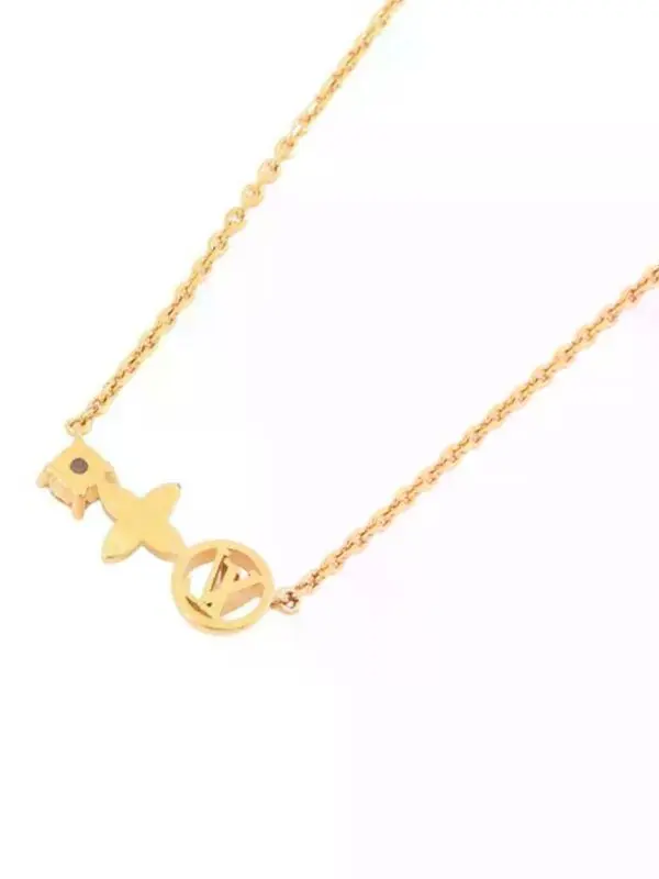 LOUIS VUITTON 2022 Plated Petit Louis Costume Necklace - Gold