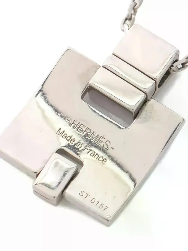 Hermès 2010s Eileen Square Pendant Necklace