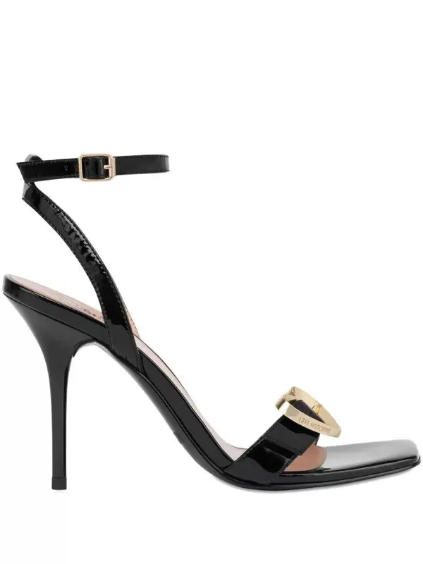Moschino Heart Buckle Stiletto Sandals