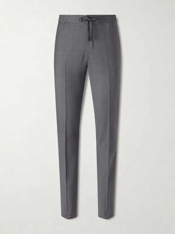 SLOWEAR Slim-leg Virgin Wool Drawstring Trousers