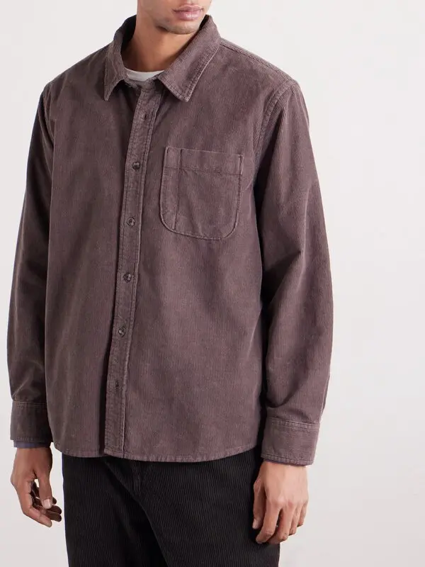 CORRIDOR Cotton-corduroy Shirt - Brown
