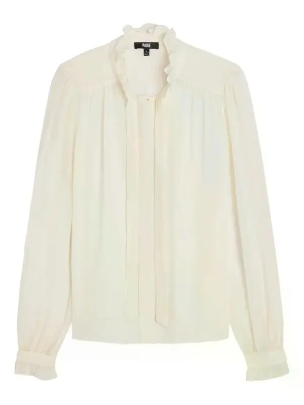 Paige Ruffled-collar Tie-detail Blouse