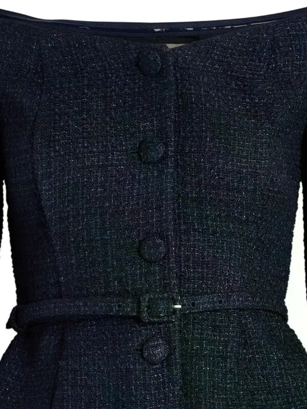 Roland Mouret Off-shoulder Tweed Top