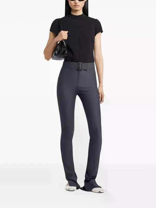 COURREGES Heritage Crêpe-texture Top - Black