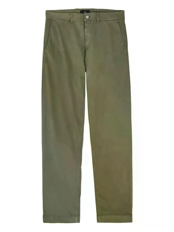 7 For All Mankind Straight-leg Trousers - Green