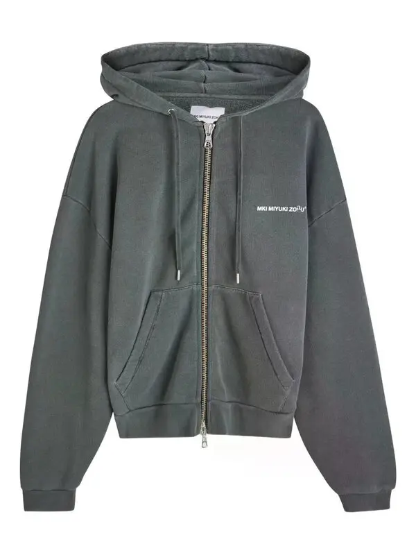 MKI MIYUKI ZOKU Zip-up Hooded Sweatshirt - Grey