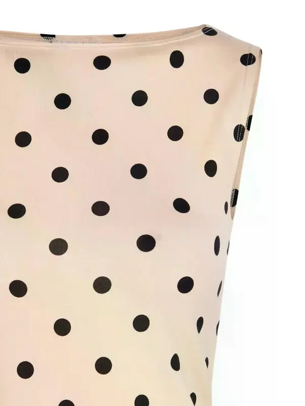 REFORMATION Polka Dot Boat-neck Top