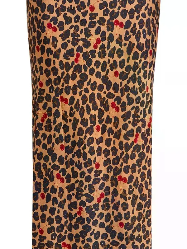 NEVER FULLY DRESSED Animal-print Midi Skirt