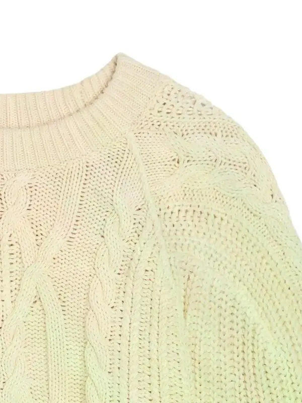 Free People Frankie Cable Knit Sweater - Neutrals