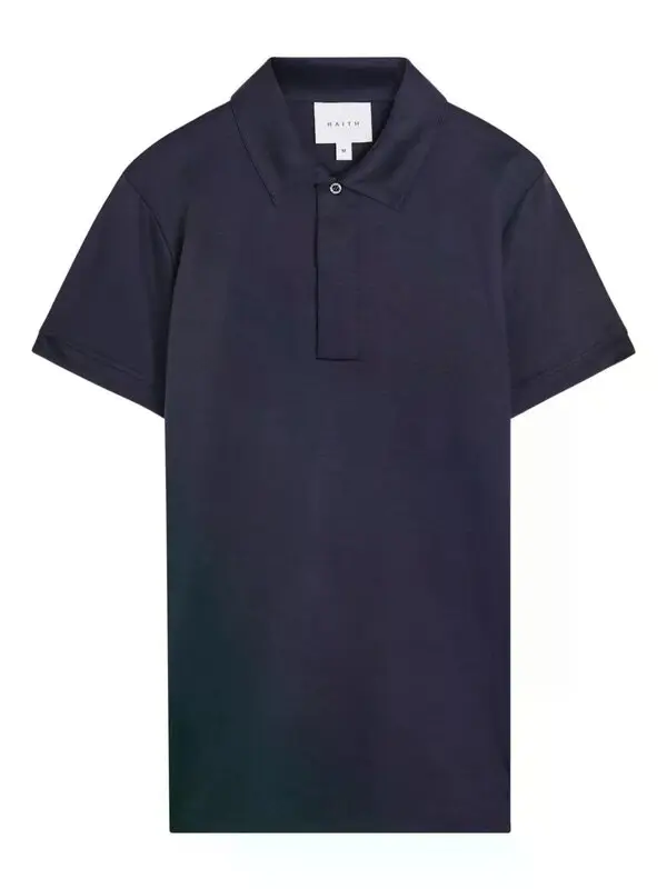 RAITH Button-collar Polo Shirt - Blue