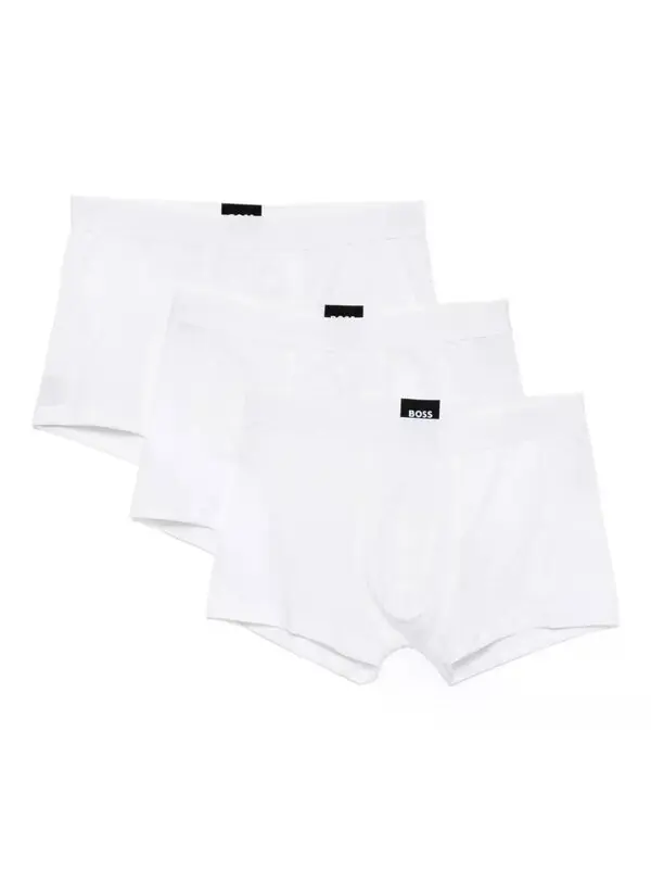 BOSS Logo-waistband Briefs - White