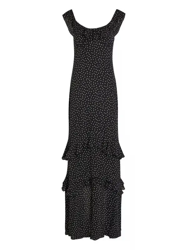 REFORMATION Ruffled Polka-dot Maxi Dress