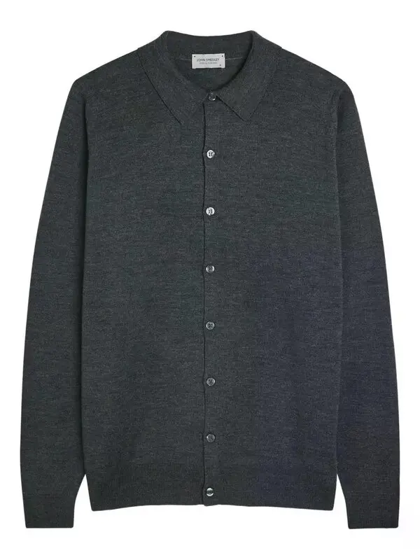 John Smedley Tibor Merino Wool Cardigan - Grey