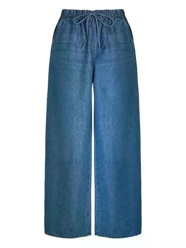 MOTHER The Buffet Nerdy Drawstring Straight-leg Denim - Blue