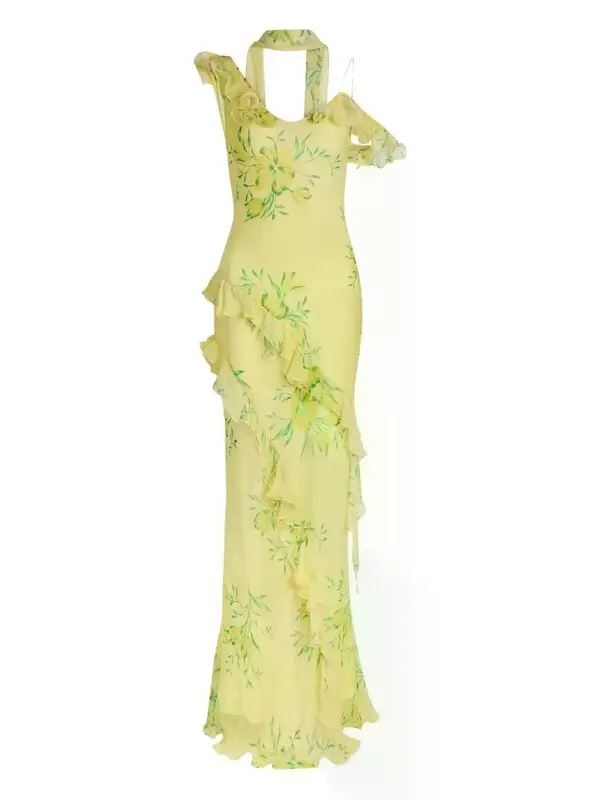 DE LA VALI Floral Maxi Dress