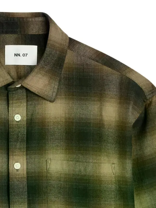 Nn07 Check-pattern Chest-pocket Shirt