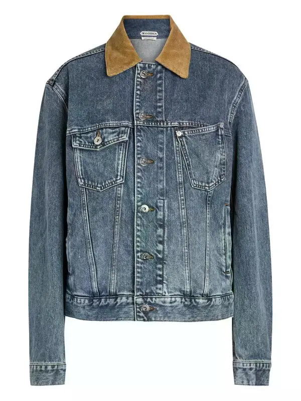JW Anderson Corduroy-collar Denim Jacket - Blue