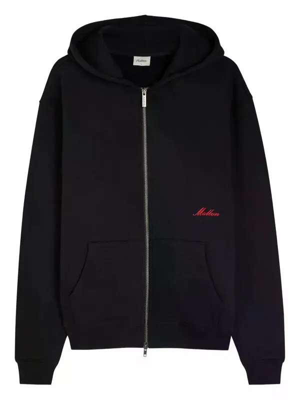 MALBON Members Zip-up Hoodie - Black