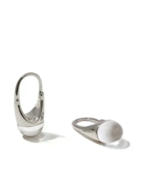 OTIUMBERG Roscida Quartz Hoop Earrings - Silver