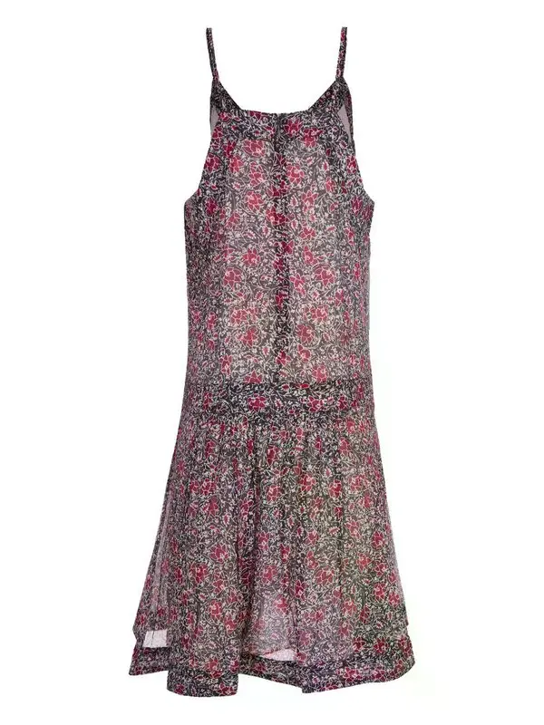 MARANT ETOILE Floral Print Dress - Black