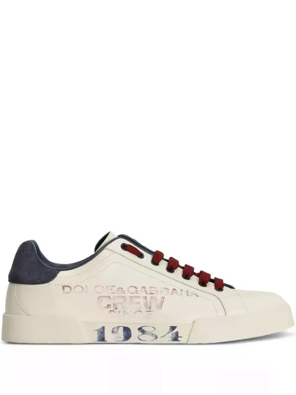 Dolce & Gabbana Printed Logo Lace-up Sneakers