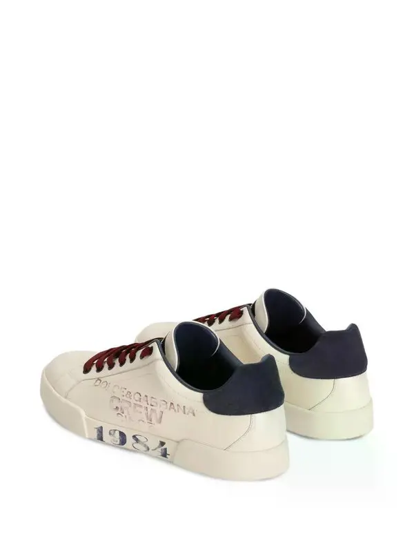 Dolce & Gabbana Printed Logo Lace-up Sneakers