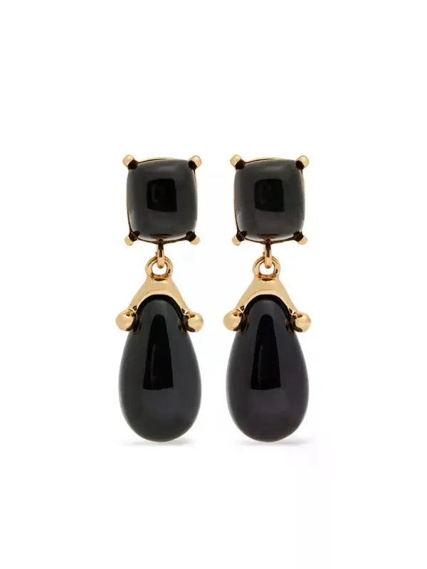 KENNETH JAY LANE Square Drop Earrings - Black