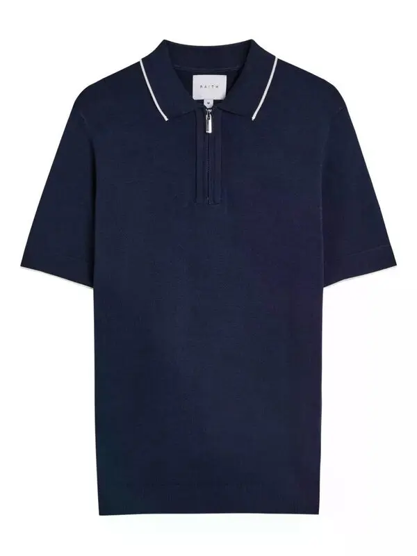 RAITH Zip Polo Shirt - Blue