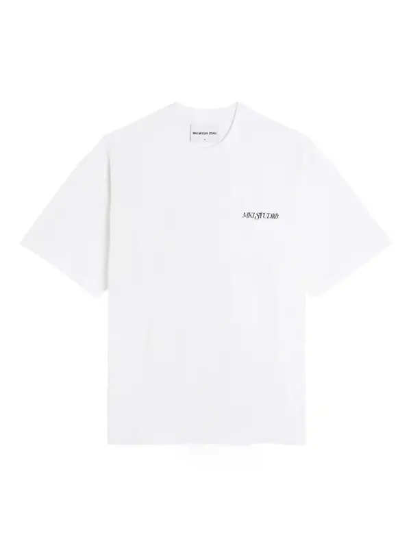 MKI MIYUKI ZOKU Script Logo-print T-shirt - White