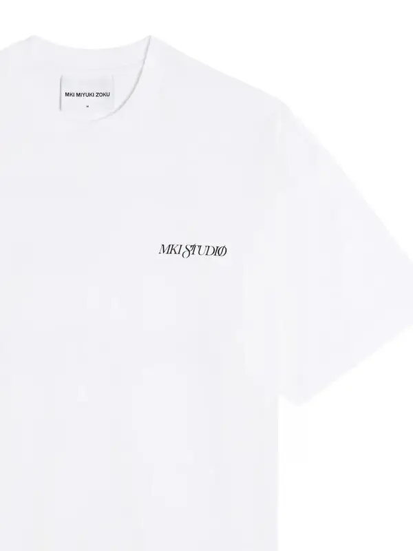 MKI MIYUKI ZOKU Script Logo-print T-shirt - White