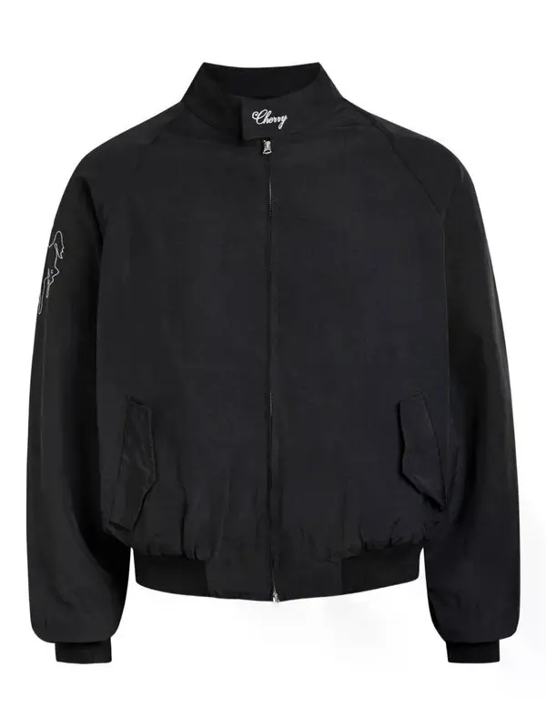 CHERRY LA Graphic-embroidered Zip Bomber Jacket