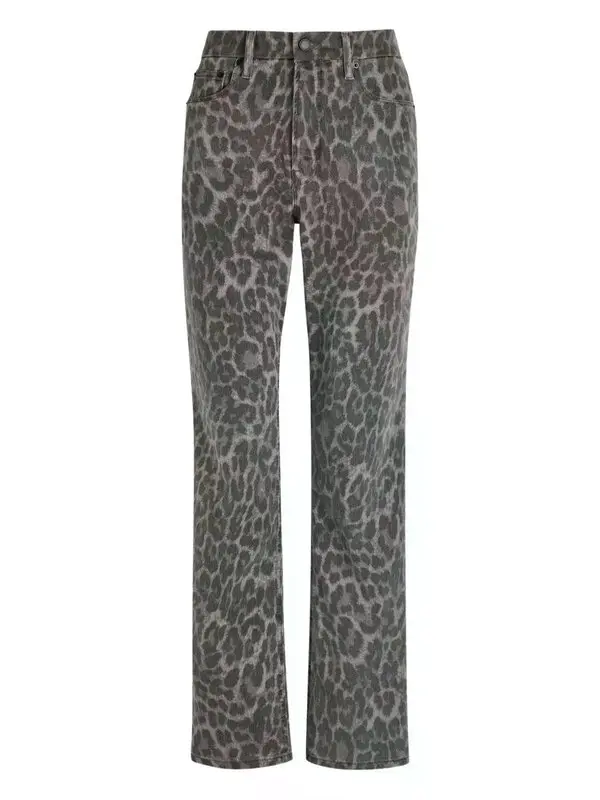 Good American Leopard Print Jeans - Grey
