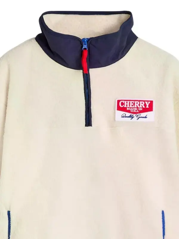 CHERRY LA Mock-neck Zip Sweater