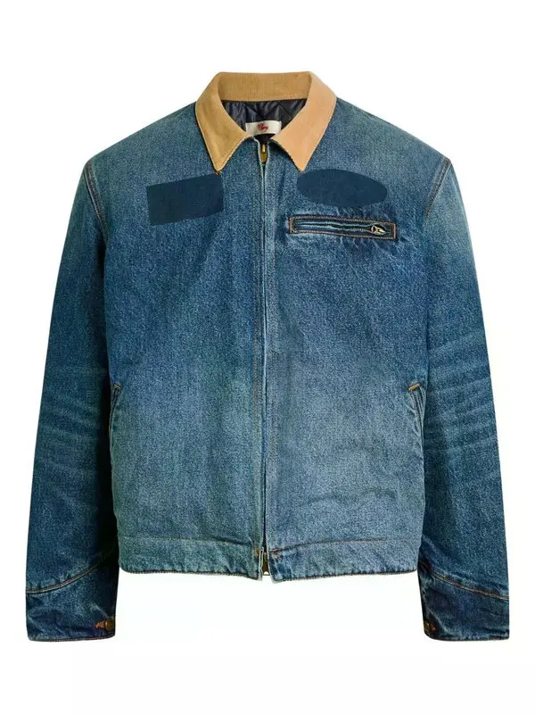 CHERRY LA Contrast-collar Denim Jacket