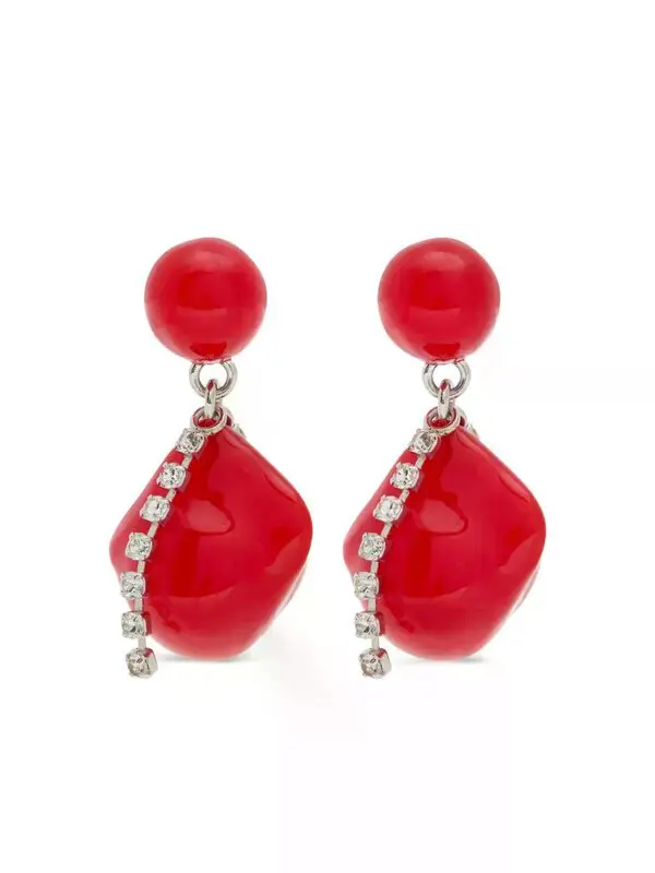 Completedworks Crystal-embellished Drop Earrings - Red