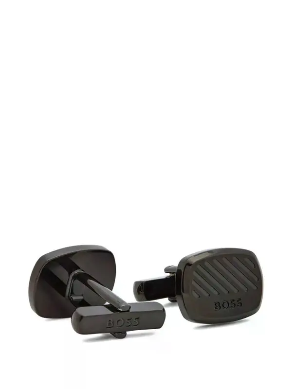 BOSS Striped Cufflinks - Black