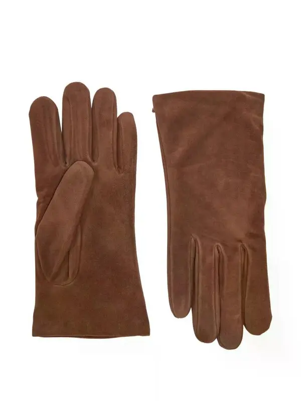 AGNELLE Appliqué Gloves - Brown