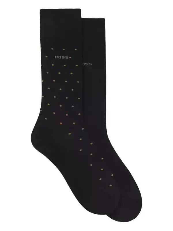 BOSS Polka-dot Viscose Socks - Black