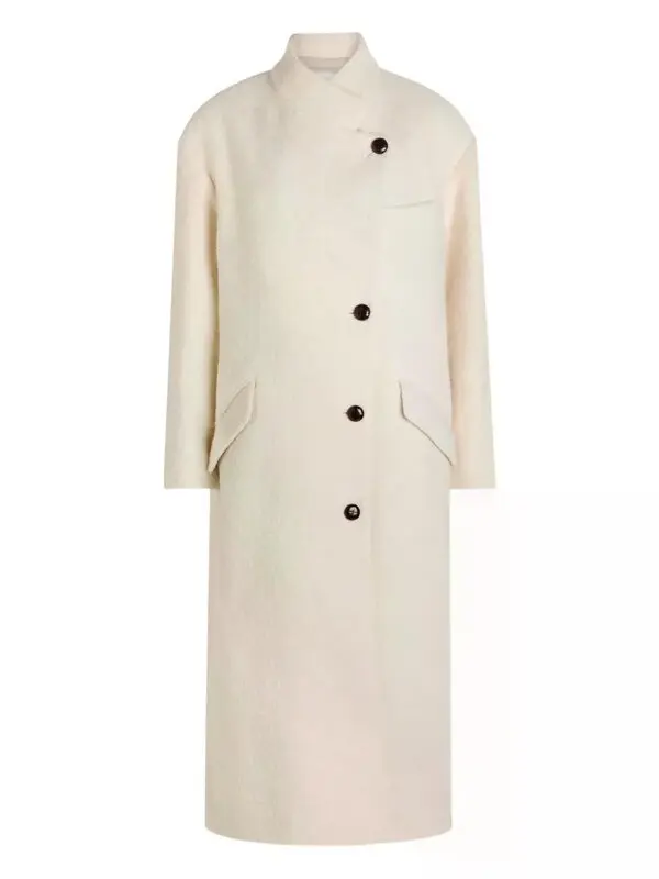 ETOILE Button-fastening Collar Coat