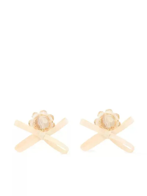 Simone Rocha Crystal-embellished Earrings - Neutrals