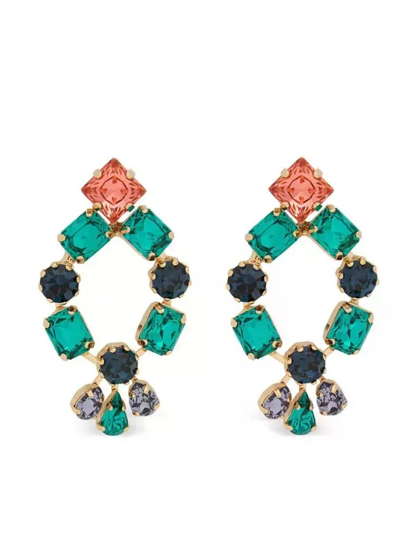 Rosantica Embellished Drop Earrings - Gold
