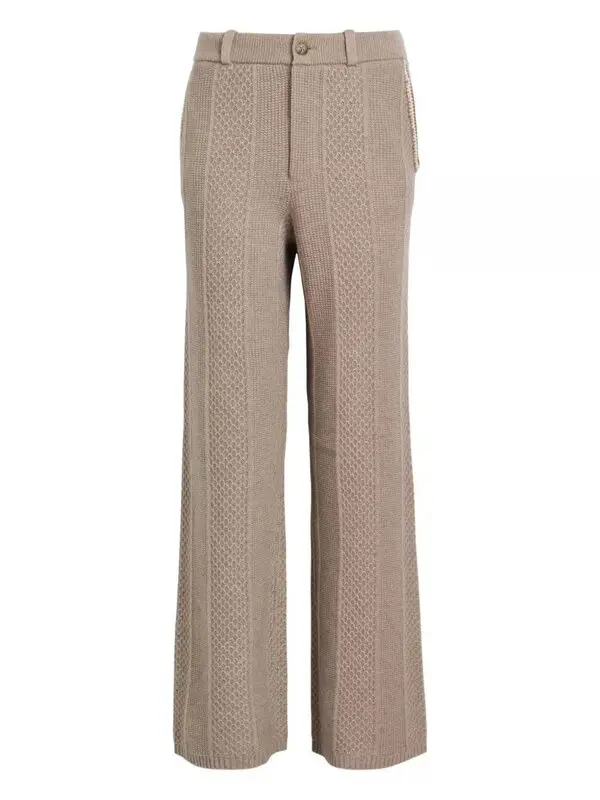Guest In Residence Textured Wide Leg Trousers