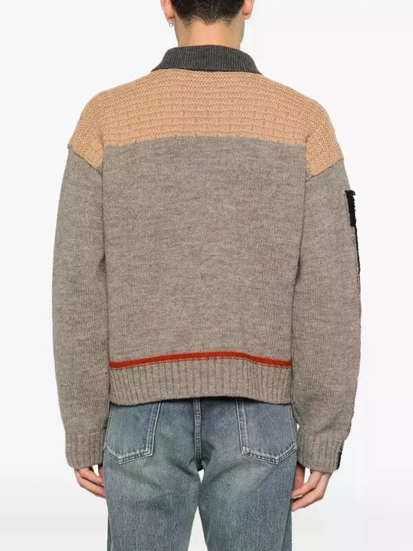 JW Anderson Applique Collared Knitwear - Neutrals