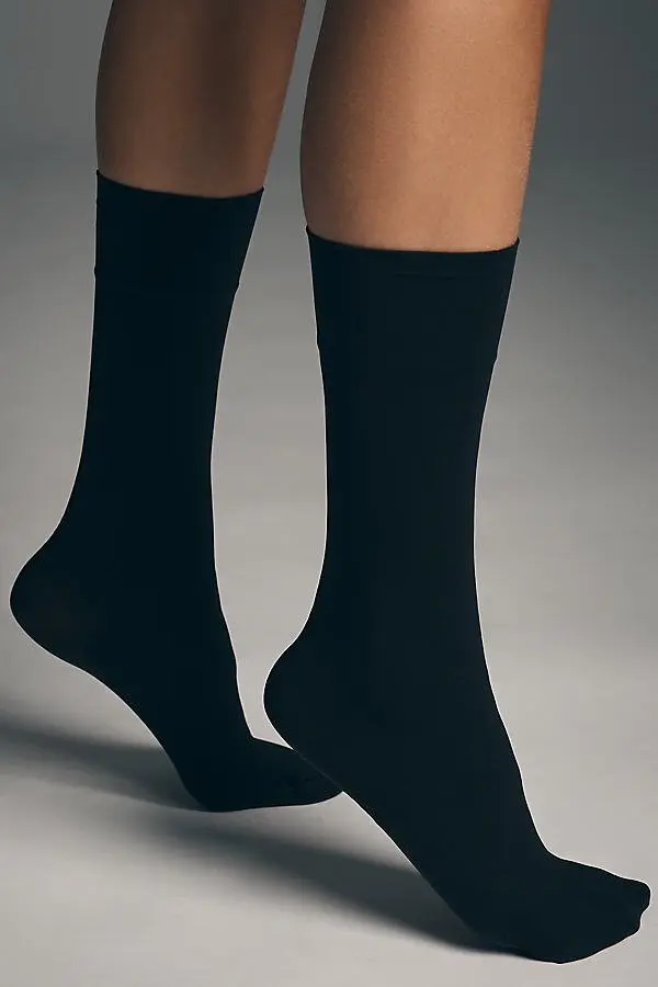 Commando Opaque Trouser Socks - Black