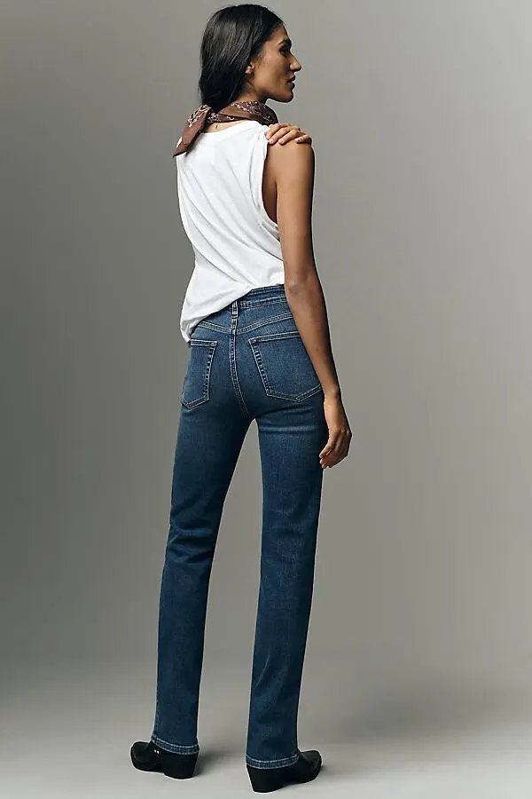 FRAME Pencil High-rise Straight-leg Jeans - Foxley