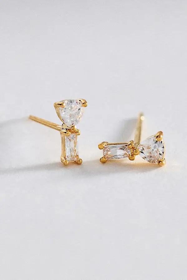 Anthropologie Icon Stud Earrings - Diamond