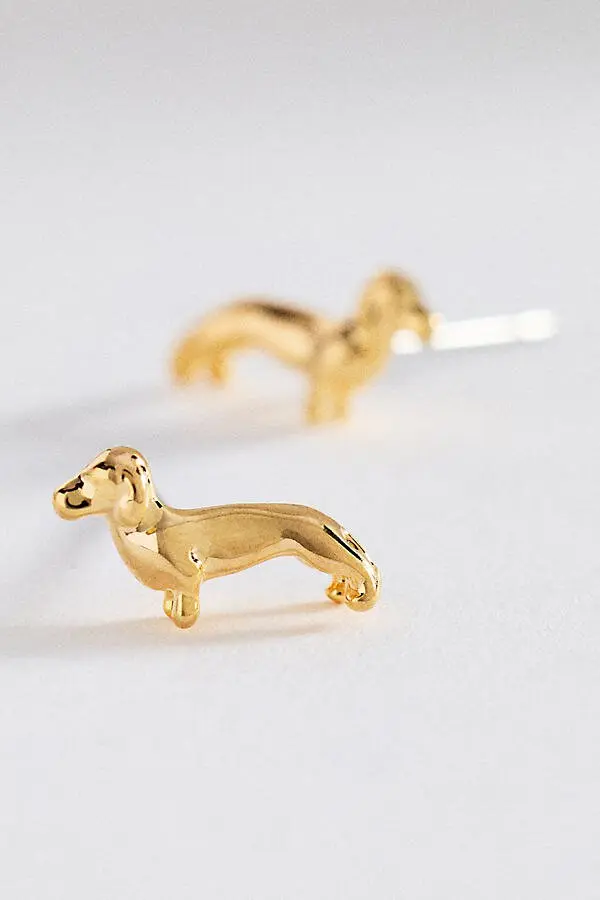 Anthropologie Icon Stud Earrings - Dog